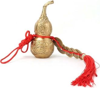 Bediffer Laiton Pur WU Lou, Belle Signification WU Lou Cucurbit Gourd WU Lou Gourd D&eacute;corations durables pour accrocher la d&eacute;coration D&eacute;coration de la Maison po