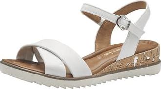 Tamaris Femme 1-28106-42 Sandale cale, Blanc, 37 EU