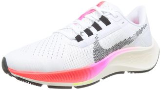 Nike Nike Damen Air Zoom Pegasus 38 T Sneaker, White/Black-Football Grey-Pink, 35.5 EU