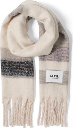 Cecil Gestreifter Schal cloudy silver melange A