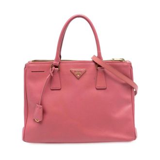 Prada Sac &agrave; main Pre-owned Vintage &agrave; poign&eacute;e sup&eacute;rieure en cuir Saffiano - Femme - Pre-owned - Rose - Taille: ONE Size