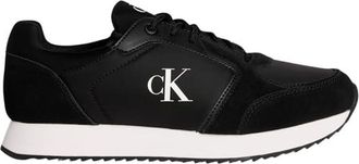 Calvin Klein Baskets Homme Retro Sock Lace Up avec Logo, Noir (Black/Bright White), 45
