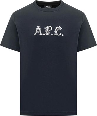 A.P.C. t-shirt à logo - Bleu