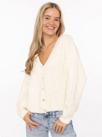 Zwillingsherz Strickjacke Kn&ouml;pfe kuschelig, mit kleinen Kn&ouml;pfen und Wollanteil