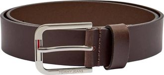 Tommy Hilfiger Homme, Accessoires, Brun, Taille: 100 CM Ceinture en cuir minimaliste avec détail logo