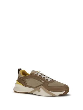 Fendi Mens Flow Sneakers Nocc+biscuit+g.fendi