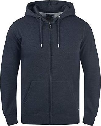 Solid SDBerti Homme Zip-Hood Veste en Sweat Veste à Capuche Hoodie avec Capuche Fermeture éclair Poche Kangourou Mélange de Coton Regular Fit, Taille:L, Cou