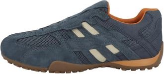 Geox Uomo Snake A Baskets pour Homme, Avio/Taupe, 39 EU, Avio Taupe, 39 EU