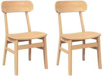 vidaXL Esszimmerst&uuml;hle 2 Stk. Massivholz Gummibaum - Vidaxl