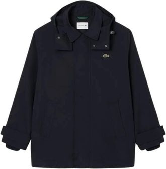 Lacoste Homme, Vestes, Bleu, Taille: M Parka mi-longue &agrave; capuche d&eacute;perlante