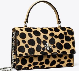 Tory Burch Damen Mini Kira Calf Hair Top-Handle Crossbody