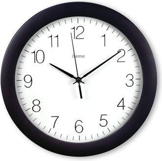 Hama Funkwanduhr Teneriffa (DCF Funkuhr, Ø 30cm, extra große Zeitanzeige, analoge Wanduhr, mit Stunden-, Minuten- und Sekundenzeiger, Glas Abdeckung, inkl.