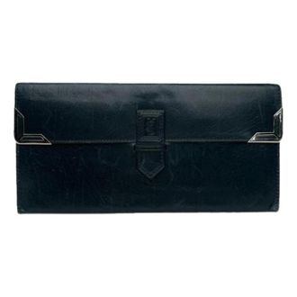 Saint Laurent Portefeuille en toile Pre-owned - Femme - Pre-owned - Noir - Taille: ONE Size