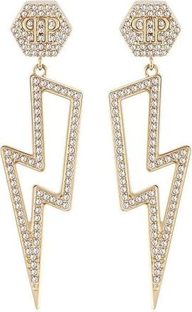 Philipp Plein Femme, Accessoires, Jaune, Taille: ONE Size Boucles doreilles Thunder Lady