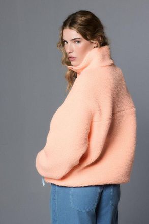 Next Fleecejacke Gekn&ouml;pfte Borgjacke mit grafischem Blumenmuster (1-St)