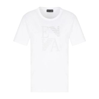 Emporio Armani Femme, Tops, Blanc, Taille: 38 FR T-Shirt