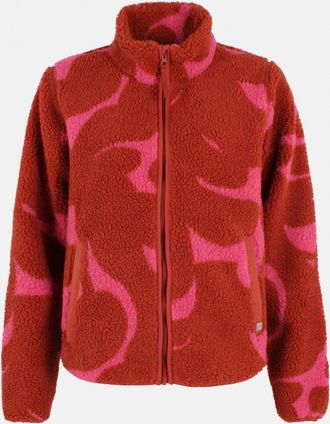 Danef&aelig; Danelabrador Fleecejacke Rot Pink Abstrakt Floral
