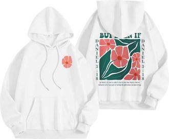 Generic Sweat &agrave; capuche imprim&eacute; tendance pour la Saint-Valentin 2026 (2), blanc, XXL