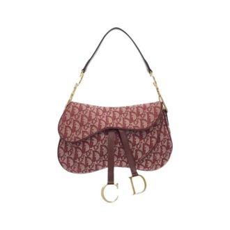 Dior Pre-owned Toile sacs-dior - Femme - Pre-owned - Rouge - Taille: ONE Size