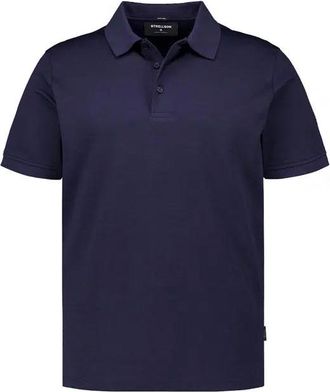 Strellson Herren Polo-Shirt blau Baumwoll-Jersey