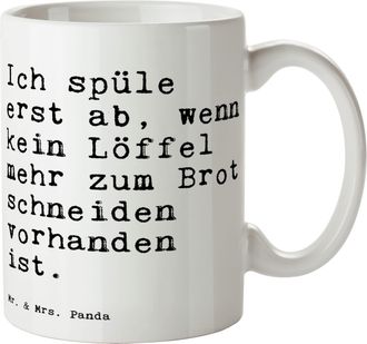 Mr. & Mrs. Panda Tasse Ich sp&uuml;le erst ab,... - Geschenk, Spruch Spr&uuml;che Weisheiten Zitate Lustig Weisheit Worte, Junggeselle, Teebecher