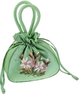 IFUNDOM Paquet à Main Brodé à Fleurs en Velours Polyester Petit Paquet à Cordon pour Maman Pochette de Courses Multifonction Brodé à Motifs Floraux pour Usage