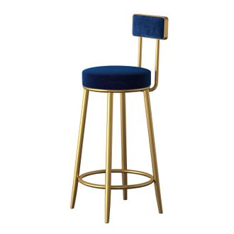 Generic Gepolsterte Barhocker, Tresenst&uuml;hle mit R&uuml;ckenlehne und Metallbeinen, hohe Hocker f&uuml;r die K&uuml;che/H&ouml;he: 65 cm