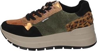 Igi & Co 8677600 Kola - Baskets Platform en cuir/velours, multicolore, 36 EU