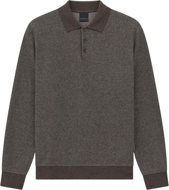 Bugatti Texturierter Polopullover - - Sweatshirts & Hoodies - Herren - Beige - L