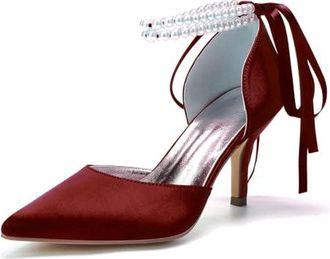 Miyoopark Femmes Confortables Chaussures De Mariée Fermé Soirée Pompes, M647 Bordeaux, 42.5 EU