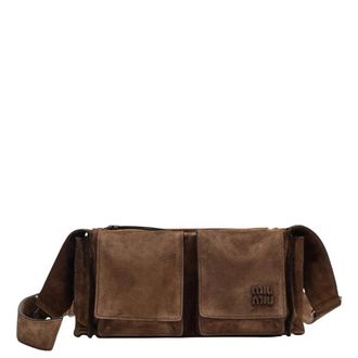 Miu Miu Utilitaire Wildleder Schultertasche - - Bags - Damen - Braun - ONE SIZE