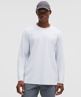 lululemon Langarmshirt aus Bio- im Classic Fit für Männer - Größe XS in Starch Blue