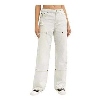 One Teaspoon Femme, Jeans, Bleu, Taille: W28 Jean Droit Bleu Vintage