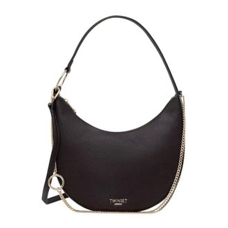 Twinset Sac &agrave; bandouli&egrave;re avec d&eacute;tail cha&icirc;ne - Femme - Sacs - Brun - Taille: ONE Size