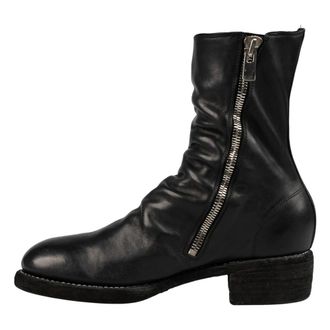 Guidi Homme, Chaussures, Noir, Taille: 46 EU Bottines Mi-Hautes en Cuir &agrave; Fermeture &Eacute;clair Lat&eacute;rale