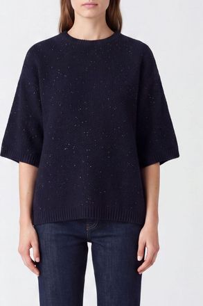 Fabiana Filippi Kurzarmpullover mit Rundhalsausschnitt aus Wolle, Seide und Kaschmir