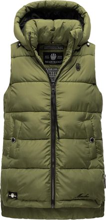 Marikoo Steppweste MARIKOO Zarinaa, Damen, Gr. M, gr&uuml;n (dusty olive), Obermaterial: 100% Polyester. Futter: 100% Polyester. Wattierung: 100% Polyester, Westen
