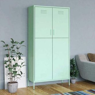 vidaXL Garde-robe Vert menthe 90x50x180 cm Acier Vidaxl