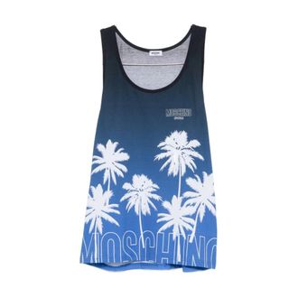 Moschino D&eacute;bardeur &agrave; imprim&eacute; palmier - Homme - Tops - Bleu - Taille: XS