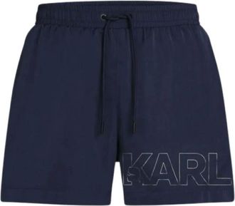 Karl Lagerfeld Homme, Maillots de bain, Bleu, Taille: M Short de bain Metallic Logo Short