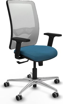 Piqueras y Crespo Zulema Sessel f&uuml;r die Arbeit zu Hause mit 2D-Armen, h&ouml;henverstellbare Lendenwirbelst&uuml;tze, ausgestattet mit Sincro 3 Positionen und Schneideschaum, Wei