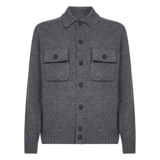 Paolo Fiorillo Homme, Vestes, Gris, Taille: XL Knit Jacket