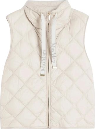 Max Mara Femme, Vestes, Beige, Taille: 38 FR Gilet trapuntato a rombi