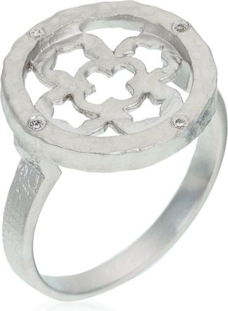 Orphelia Damen-Ring 925 Silber rhodiniert mattiert Zirkonia weiß Brillantschliff Gr. 52 (16.6) - ZR-3940/52