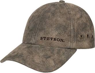 Stetson Casquette Rawlins Pigskin Homme - Baseball Cap dété de Boucle en métal, avec visière Été Printemps-été - Taille Unique Marron foncé