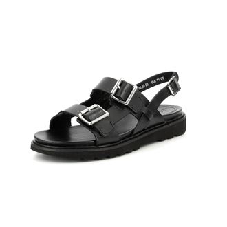 Kickers Damen Neosummer Flache Sandale, Schwarz, 36 EU