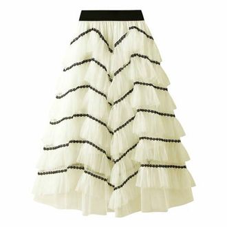 Generic Jupe Plissée Blanche Jean Bohème Portefeuille Poule avec Anglaise and Unie Imprimée Amincissante Motif Corset Doudoune Canard Transparent Accordéon Me