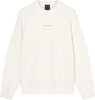 A|X Armani Exchange Homme, Sweatshirts et sweats &agrave; capuche, Beige, Taille: S Cotton SweaT-shirt