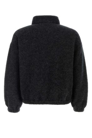 Jil Sander Mens Slate Wool Blend Sweatshirt 029 Exterior: Polyester Felpe Sweater