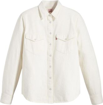 Levi's Damen Ikonisches Western-Denim-Hemd mit langen &Auml;rmeln (Ecru)